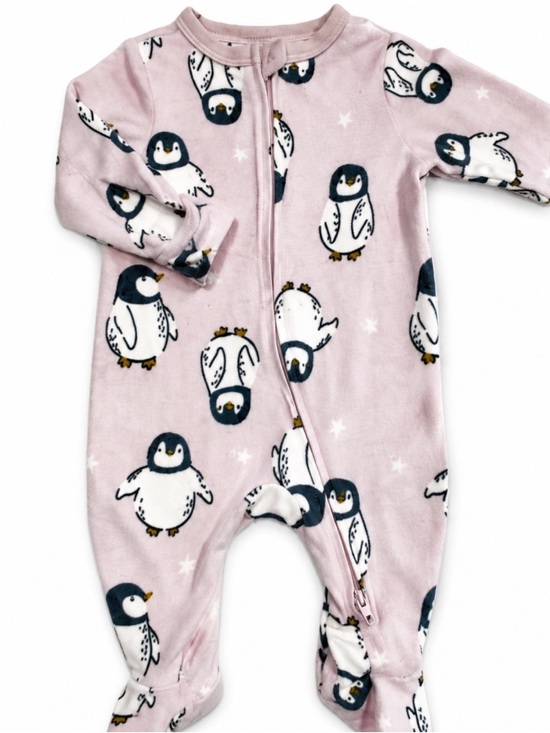 Old Navy | One Pieces | Old Navy Pink Penguin Print Footed Onepiece ...